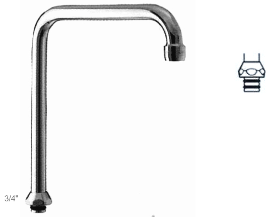 Spezial HU-Auslauf - konisch dichtend 3/4"ÜM, A=200mm | 8772.10