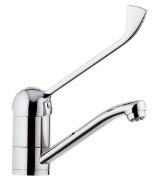 *Einloch Hebelmischer mit Armhebel Schwenkausl A=145 => Niederdruck, chrom *beigepackte Montage ...